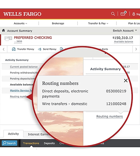 Routing & Account Number Information for Your Wells Fargo Accounts Routing & Account Number Information for Your Wells Fargo Accounts